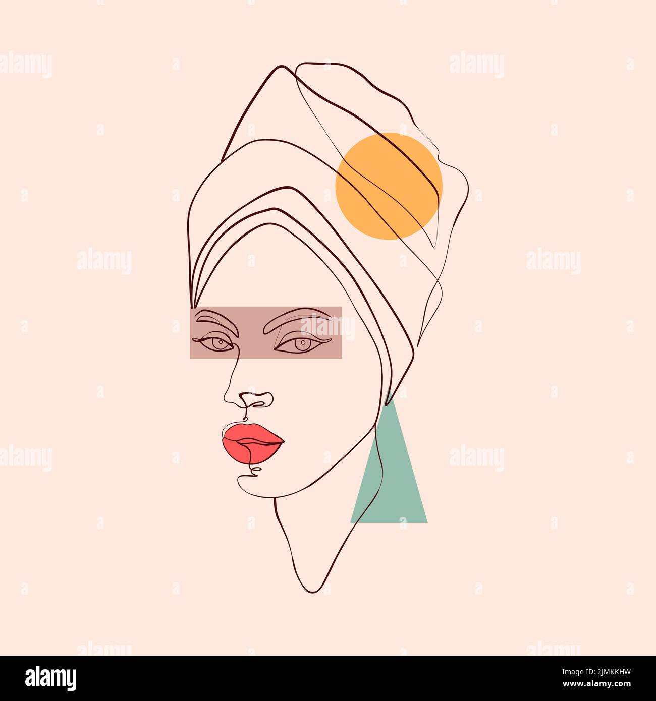 Minimal woman face Stock Vector Image & Art - Alamy