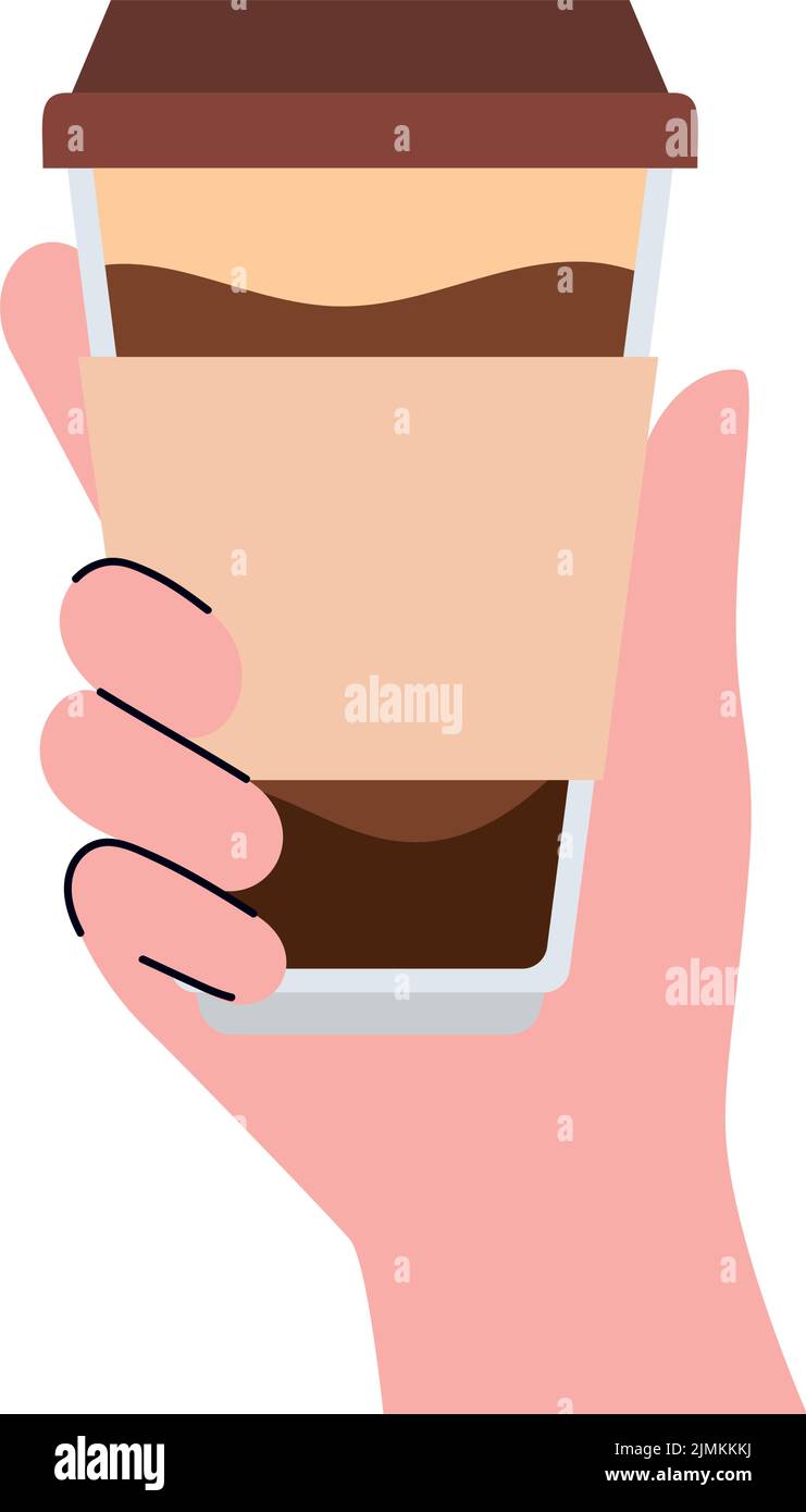 hand holding a coffee takeaway Stock Vector Image & Art - Alamy