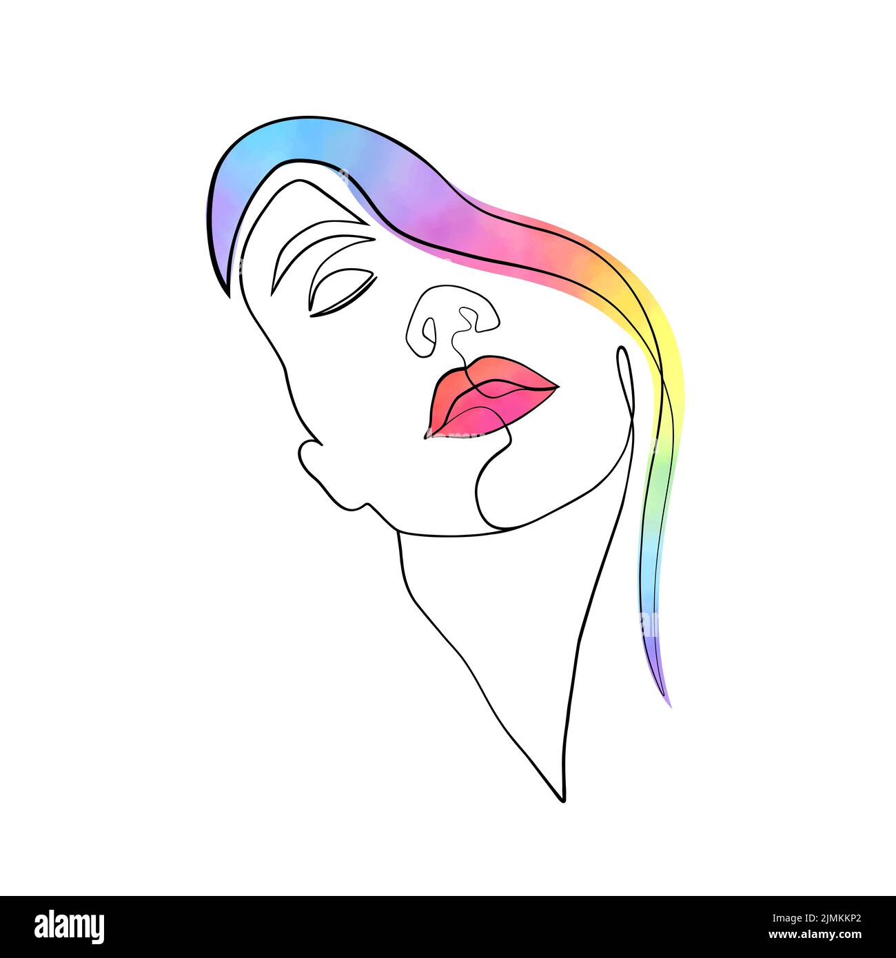 Minimal woman face Stock Vector Image & Art - Alamy