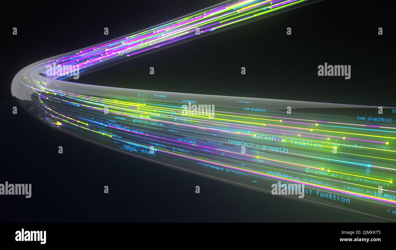 Optical Fiber Algorithm Streams Stock Photo - Alamy