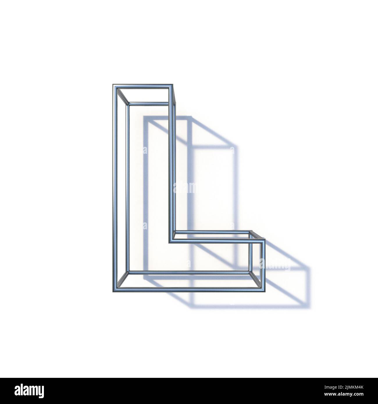Steel wire frame font Letter L 3D Stock Photo - Alamy