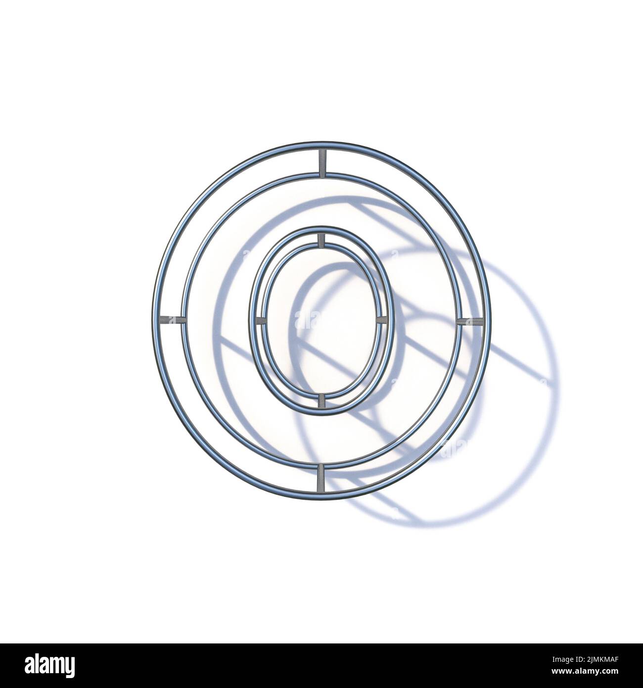 Steel wire frame font Letter O 3D Stock Photo - Alamy