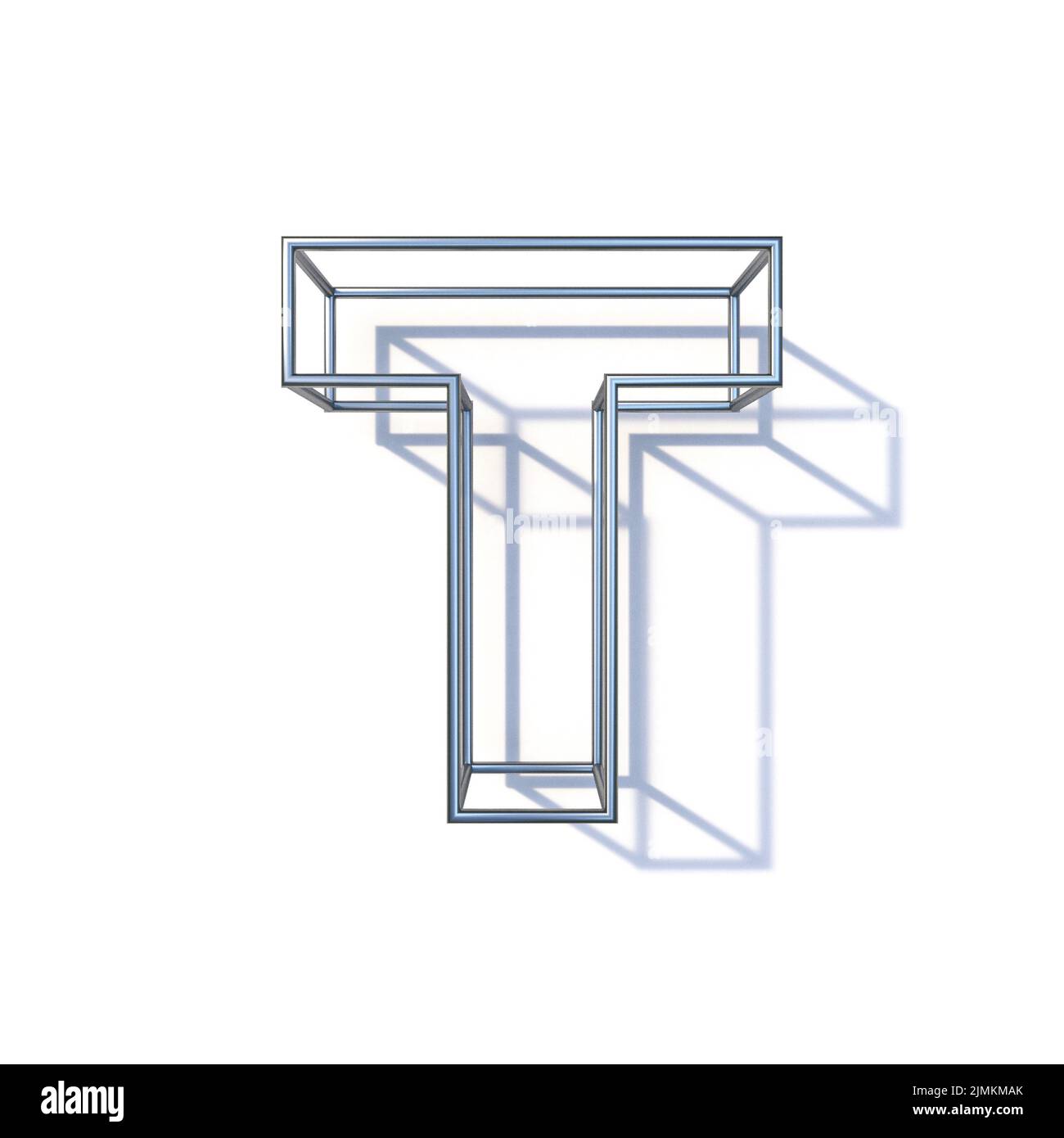 Steel wire frame font Letter T 3D Stock Photo - Alamy