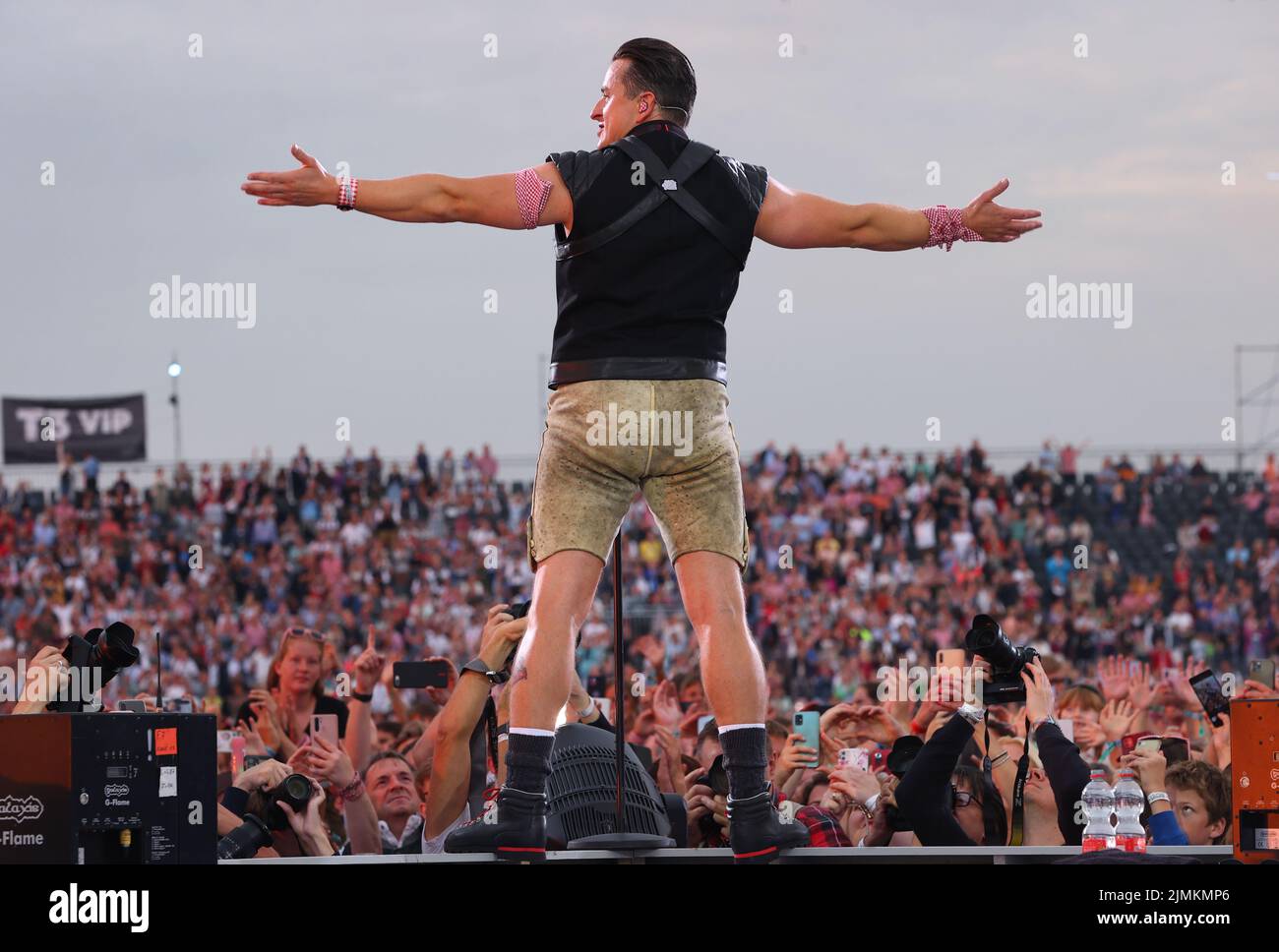 Munich, Germany. 06th Aug, 2022. Andreas Gabalier is on stage during ...