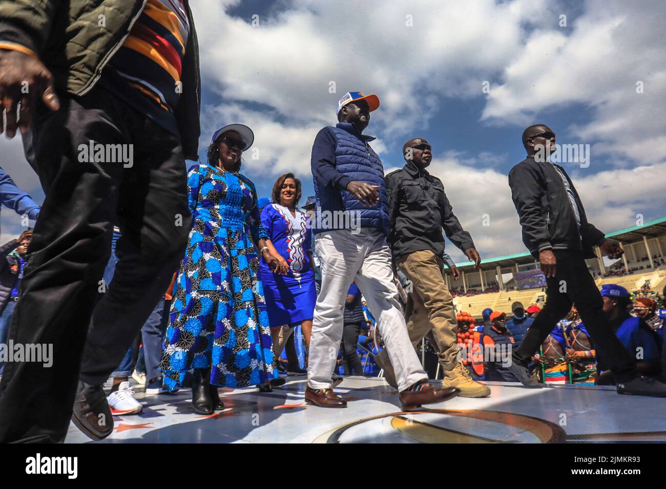 Nairobi, Kenya. 6th Aug, 2022. The Azimio la Umoja la Umoja One Kenya flag bearer Raila Odinga ...