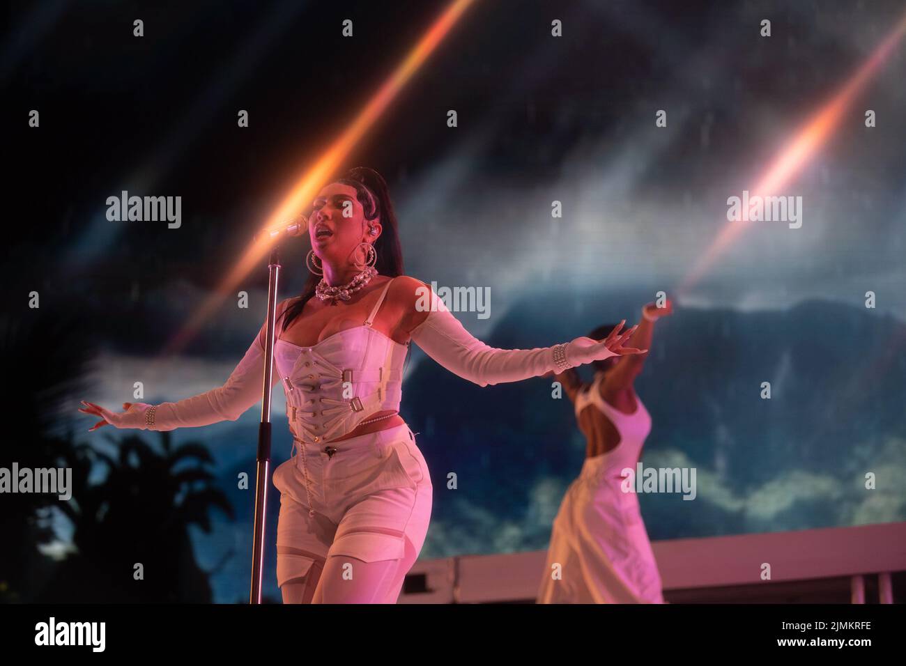 Kali Uchis performs at the Twin Peaks Stage during the Outside Lands ...