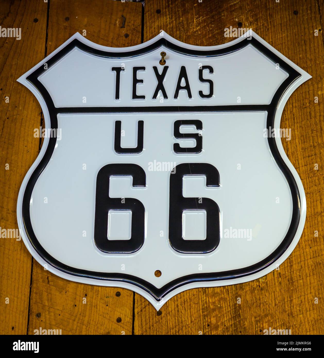 The road sign TEXAS US 66 Stock Photo - Alamy
