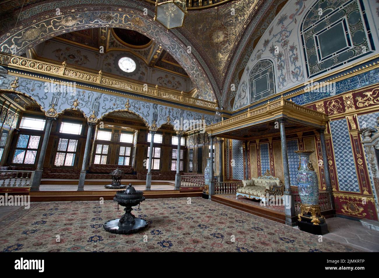 Topkapi Palace, Istanbul: Throne Room Inside Harem Section Stock Photo ...