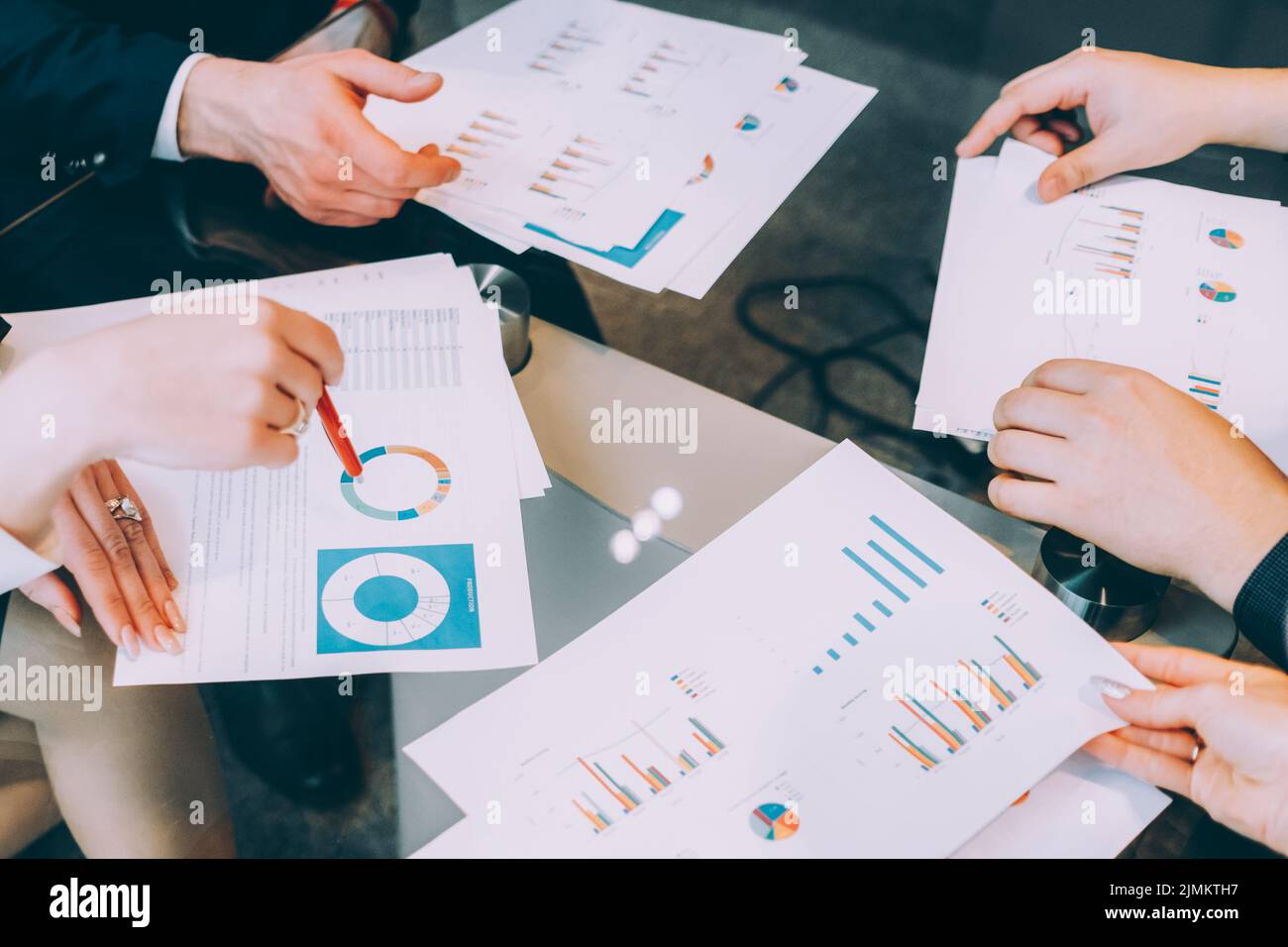 partnership cooperation professional team graphs Stock Photo - Alamy