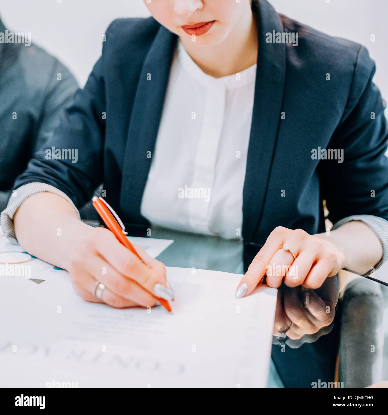 legal deal successful business woman contract Stock Photo - Alamy