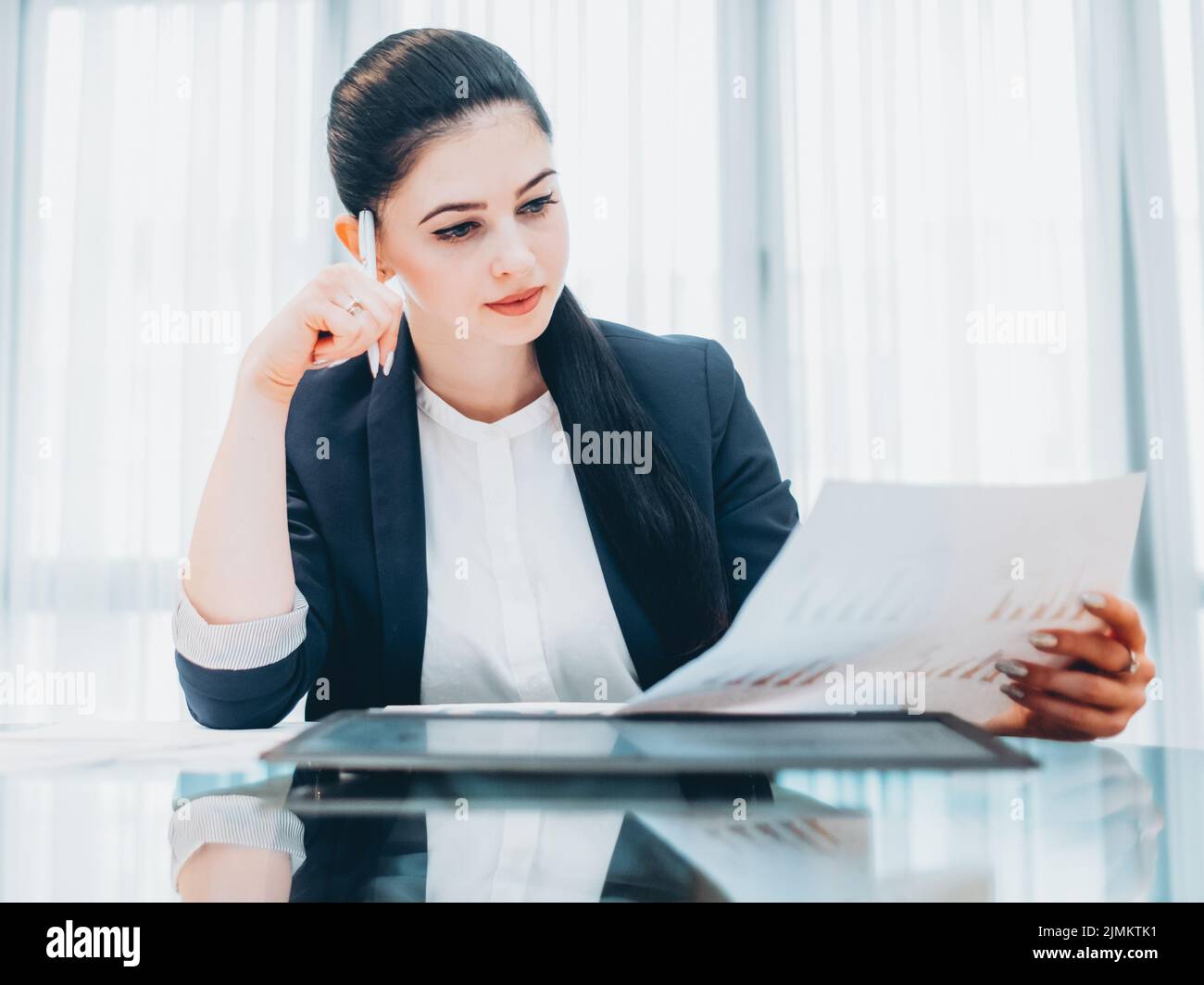 successful career confident business lady office Stock Photo - Alamy