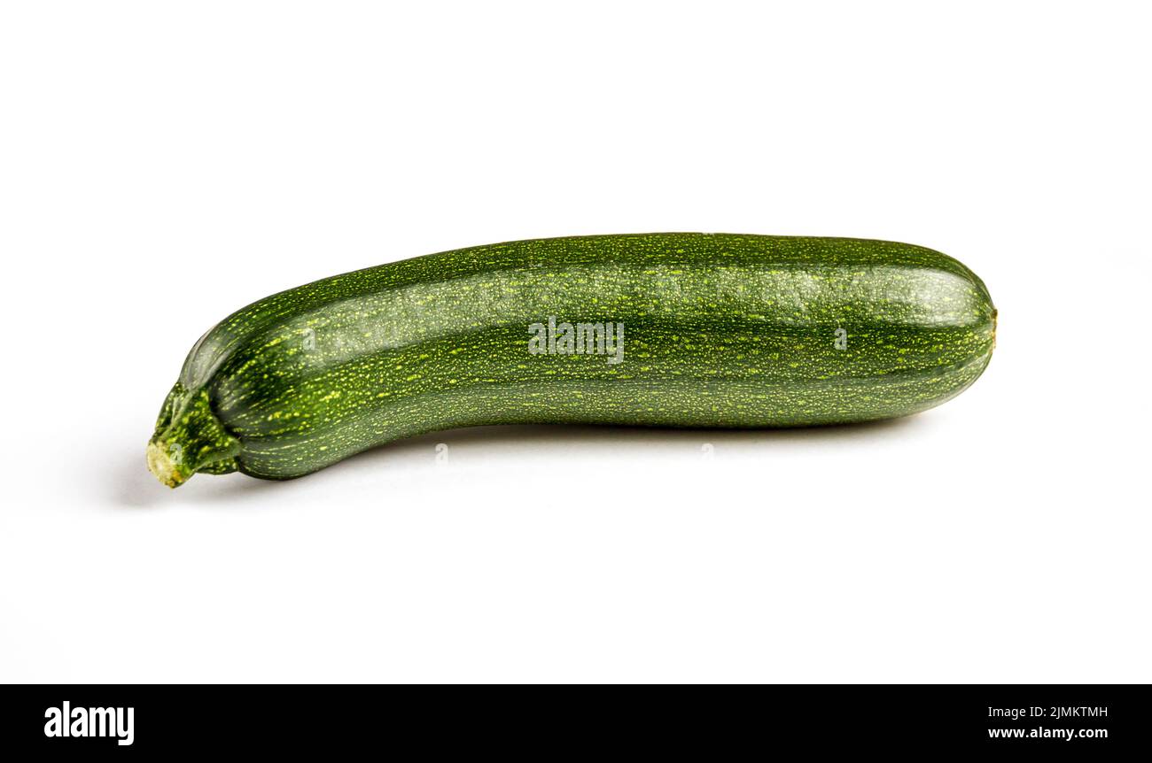 Zucchini isolated on a white background Stock Photo - Alamy