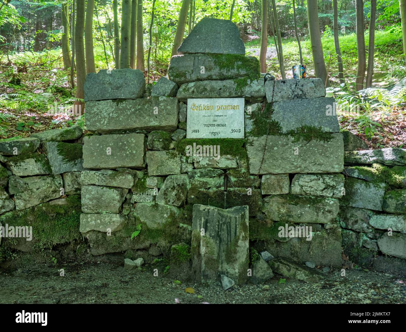 JESENIK SPA - CZECH REPUBLIC - JULY 18, 2022: Cenkuv pramen, Chenek ...
