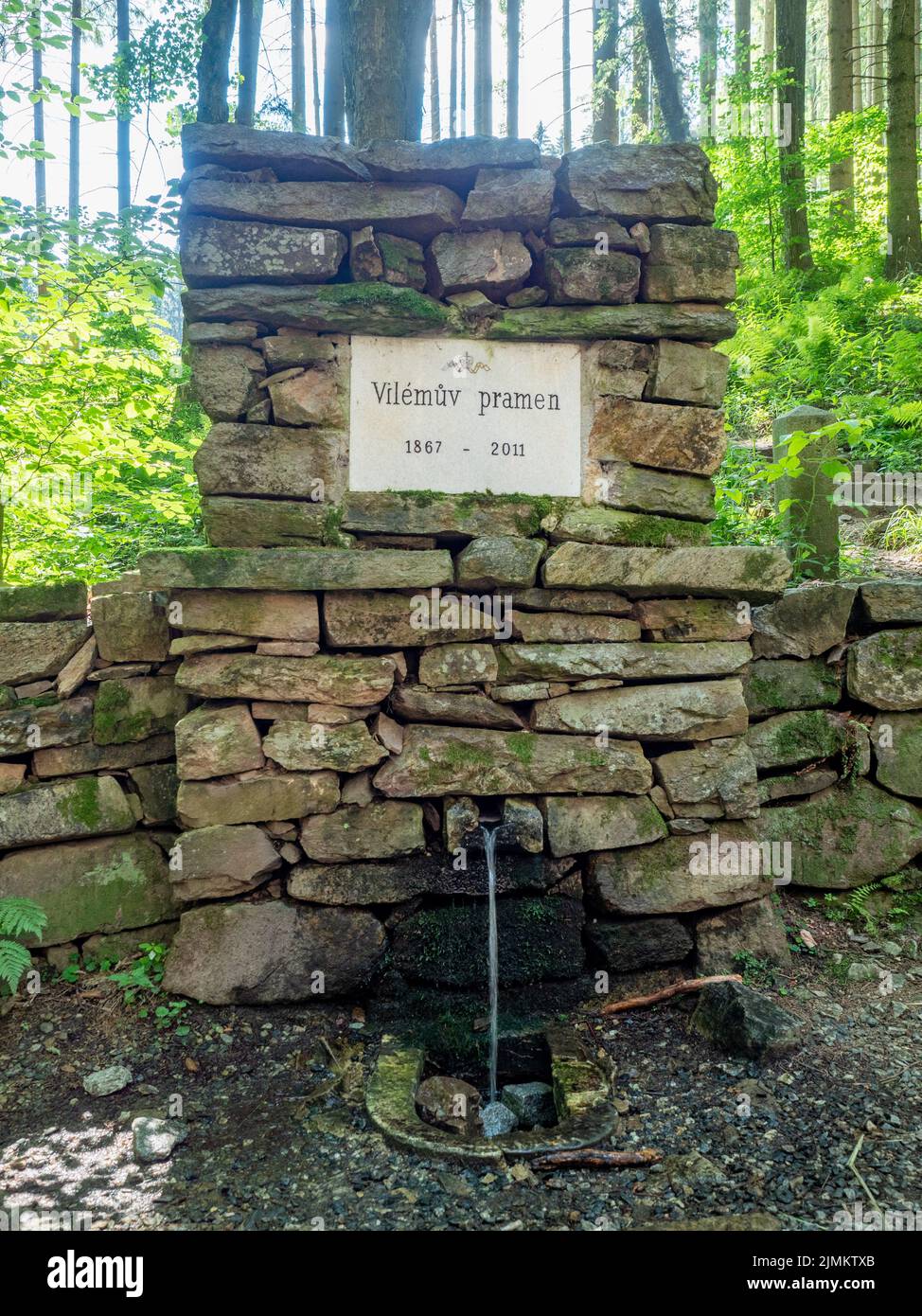 JESENIK SPA - CZECH REPUBLIC - JULY 18, 2022: Vilemuv pramen, William ...