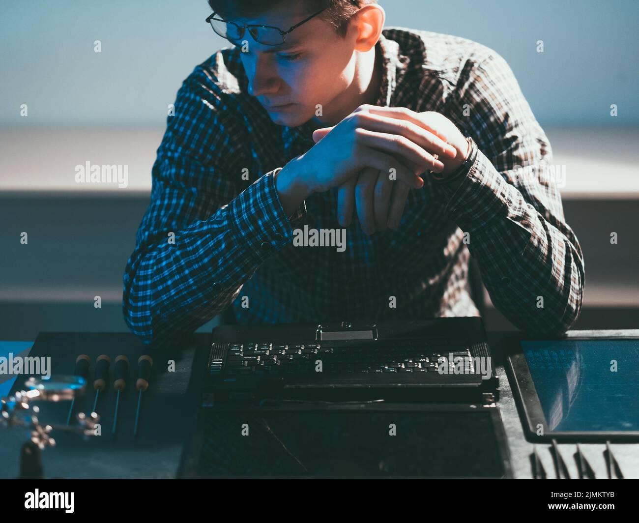 electronic science computer engineering laptop Stock Photo - Alamy