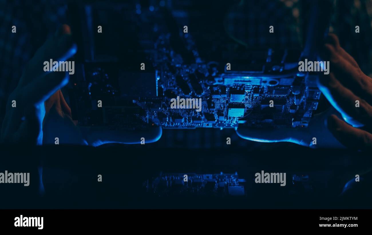 microelectronics technology engineer motherboard Stock Photo - Alamy