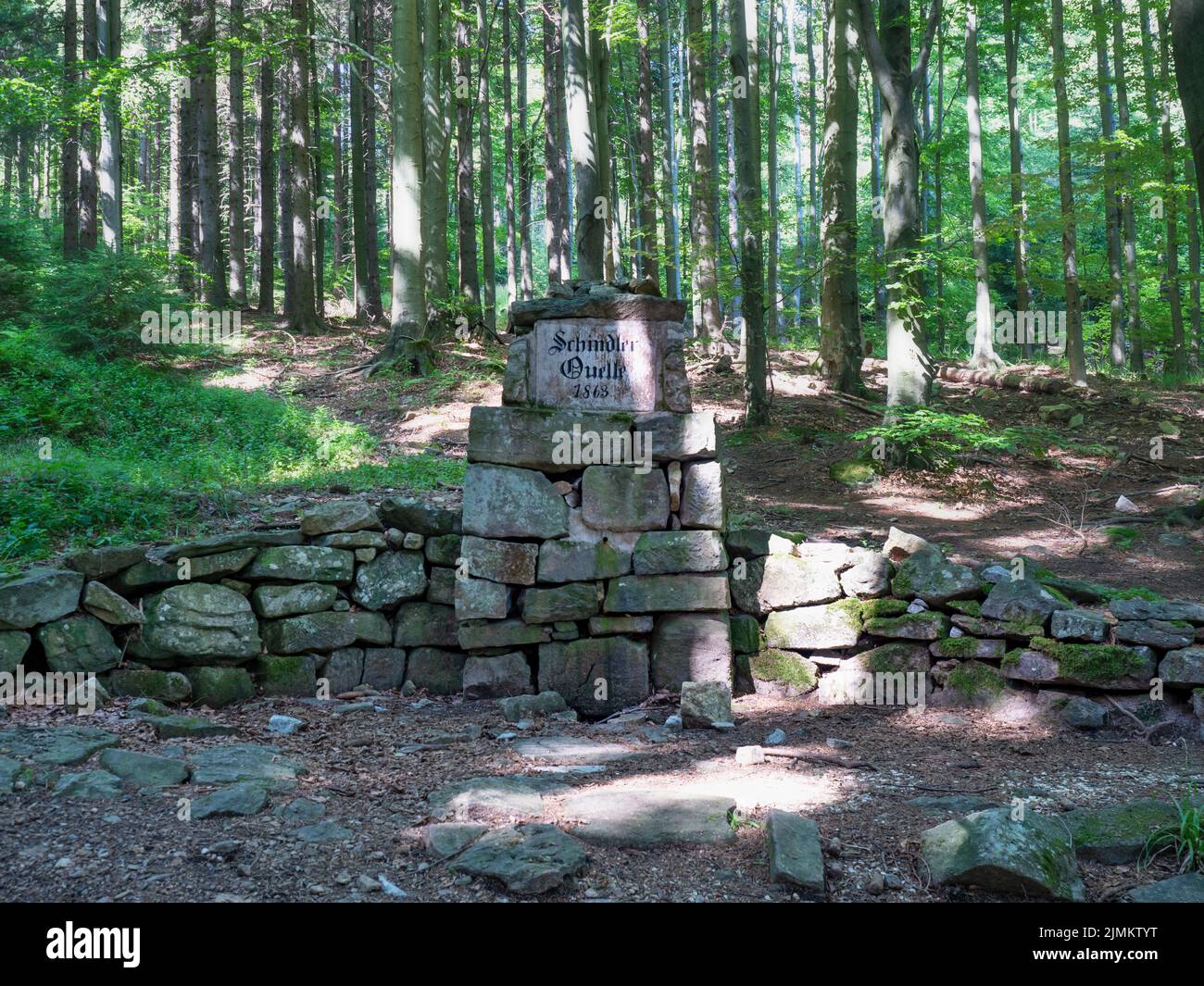 JESENIK SPA - CZECH REPUBLIC - JULY 18, 2022: Schindleruv pramen ...