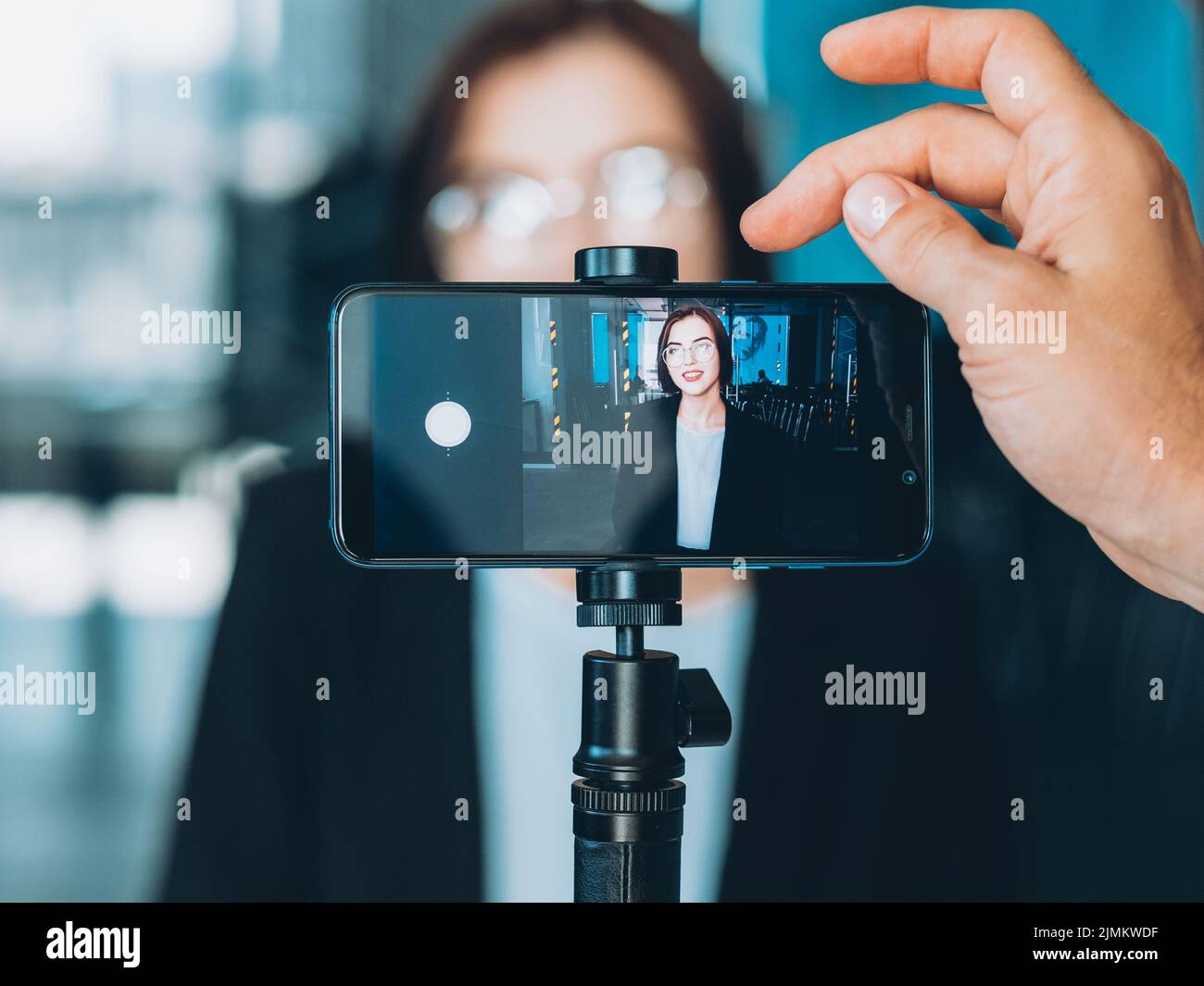 business coaching successful woman interview Stock Photo - Alamy
