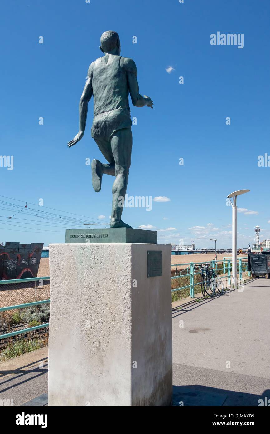 Brighton, East Sussex, UK - AUGUST 5, 2022 : The statue of Olympic Gold ...