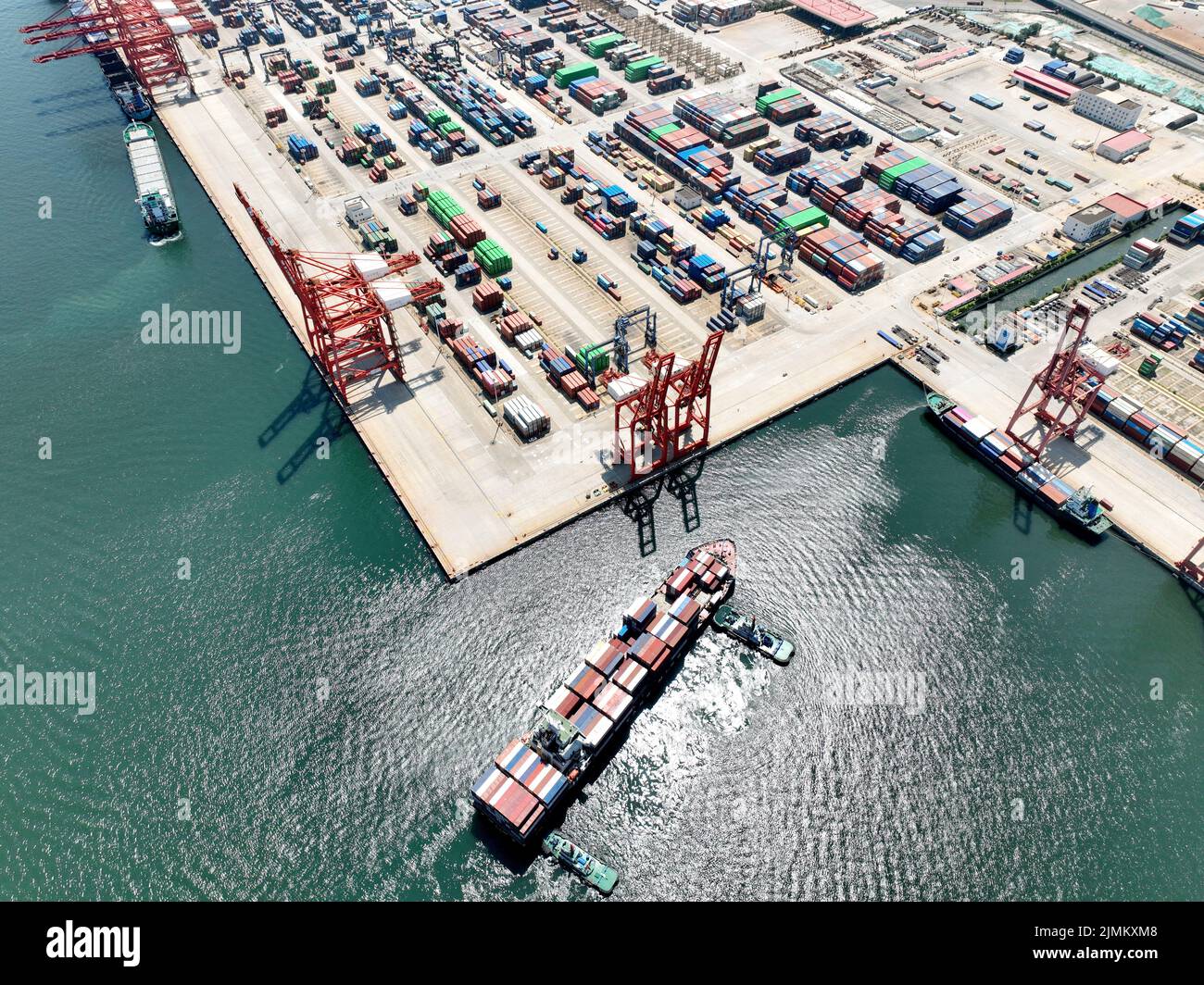 LIANYUNGANG, CHINA - AUGUST 7, 2022 - Aerial photo taken on Aug 7, 2022 ...