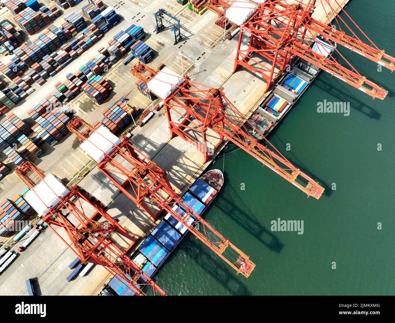 LIANYUNGANG, CHINA - AUGUST 7, 2022 - Aerial photo taken on Aug 7, 2022 ...
