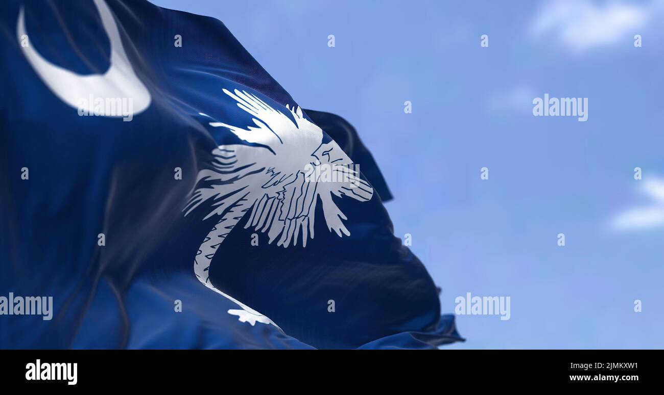 South carolina flag waving in hi-res stock photography and images - Alamy