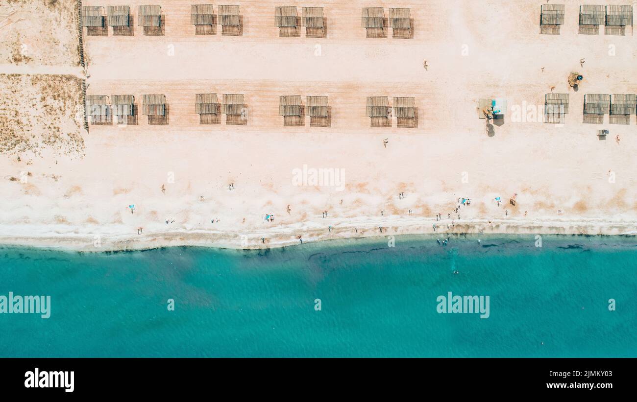 Sandy beach drone view hi-res stock photography and images - Alamy