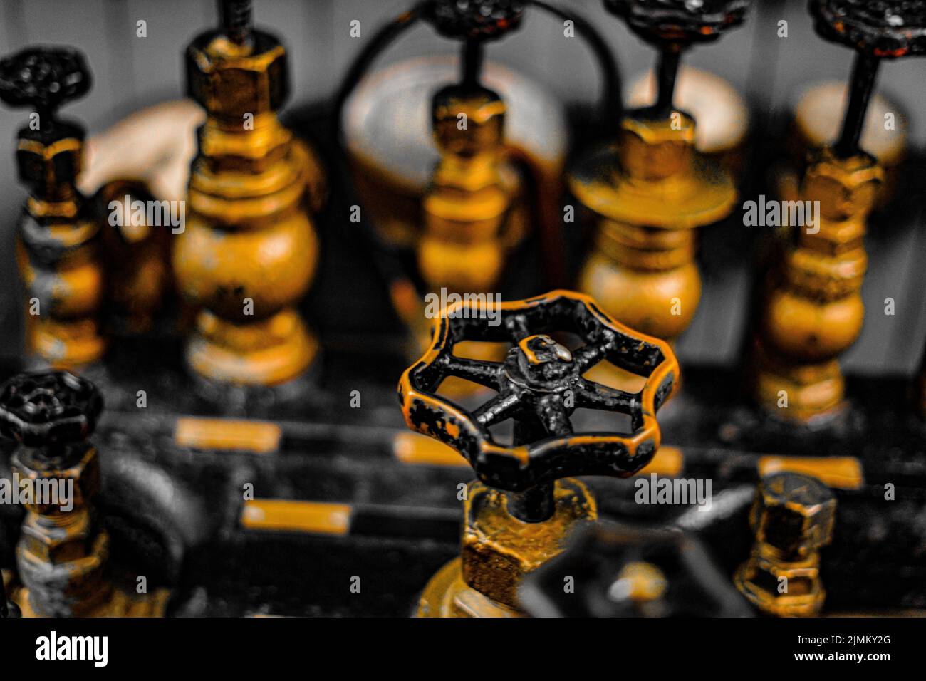 Steam locomotive of the machine room Stock Photo - Alamy