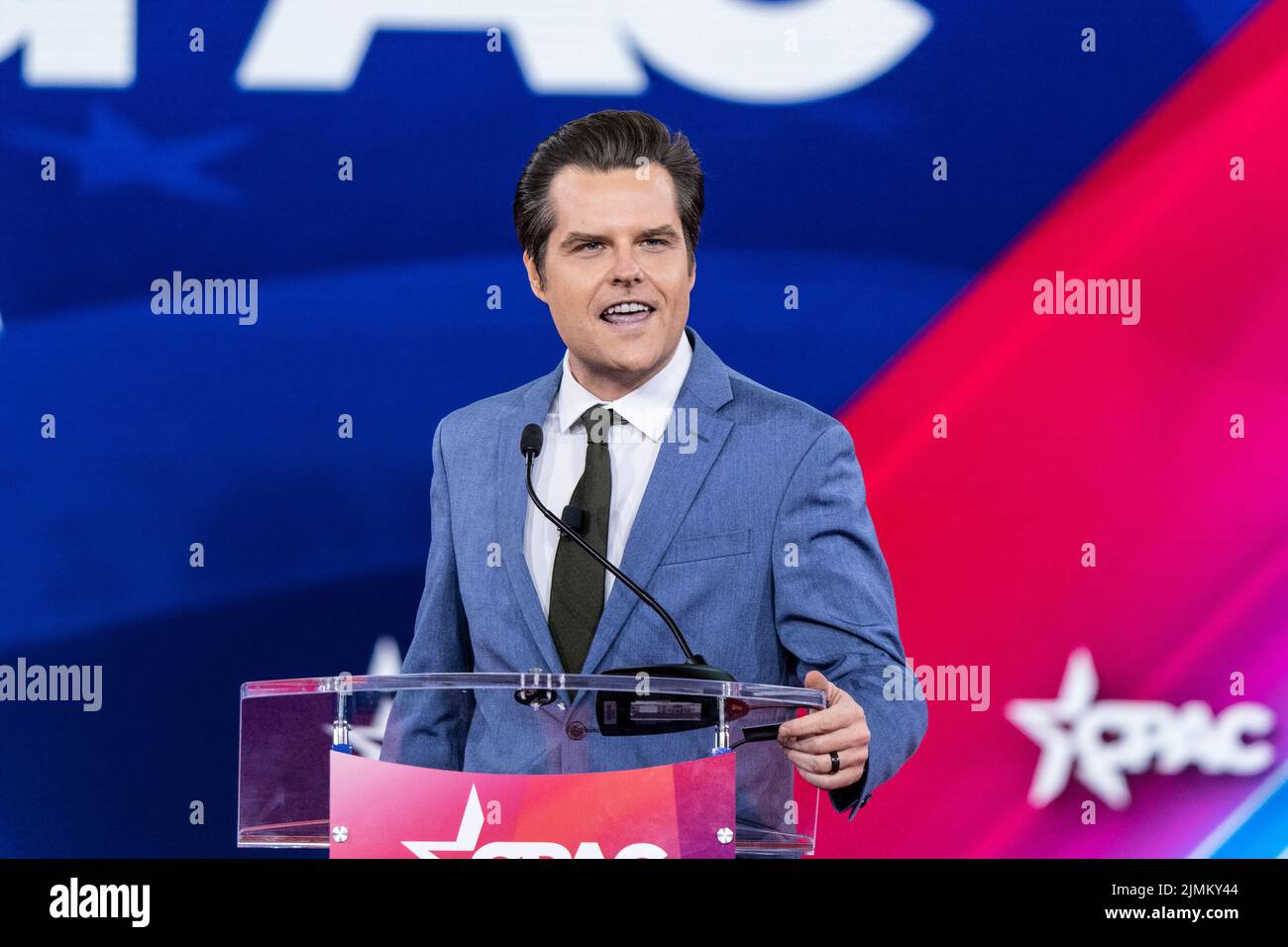 Congressman Matt Gaetz speaks during CPAC Texas 2022 conference at ...