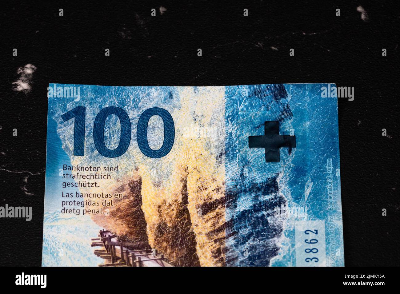 Swiss Franc currency. Europe inflation, CHF money Stock Photo - Alamy