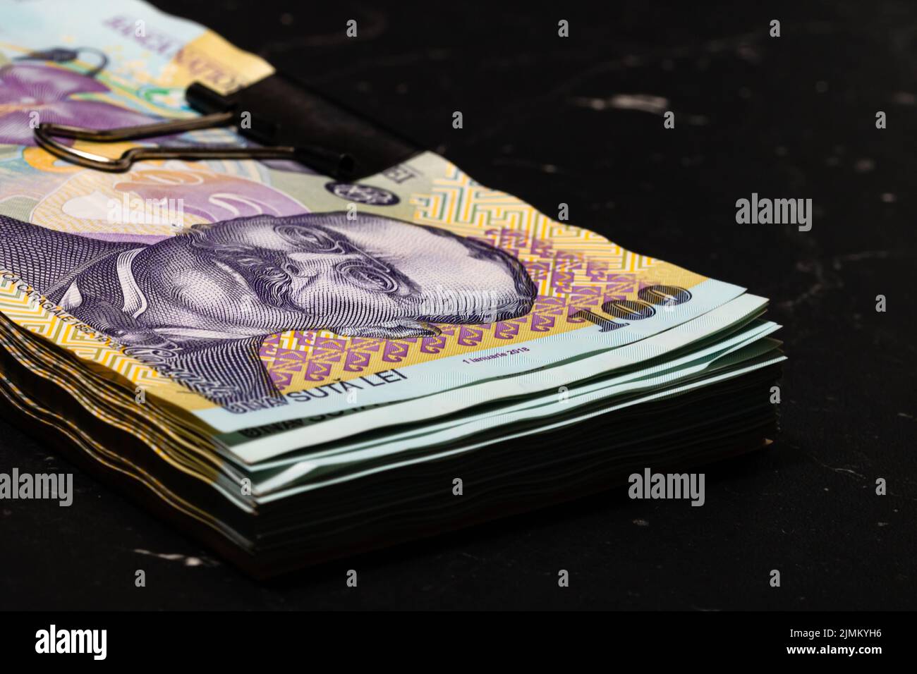 Romanian LEI currency. Europe inflation, LEI money Stock Photo - Alamy