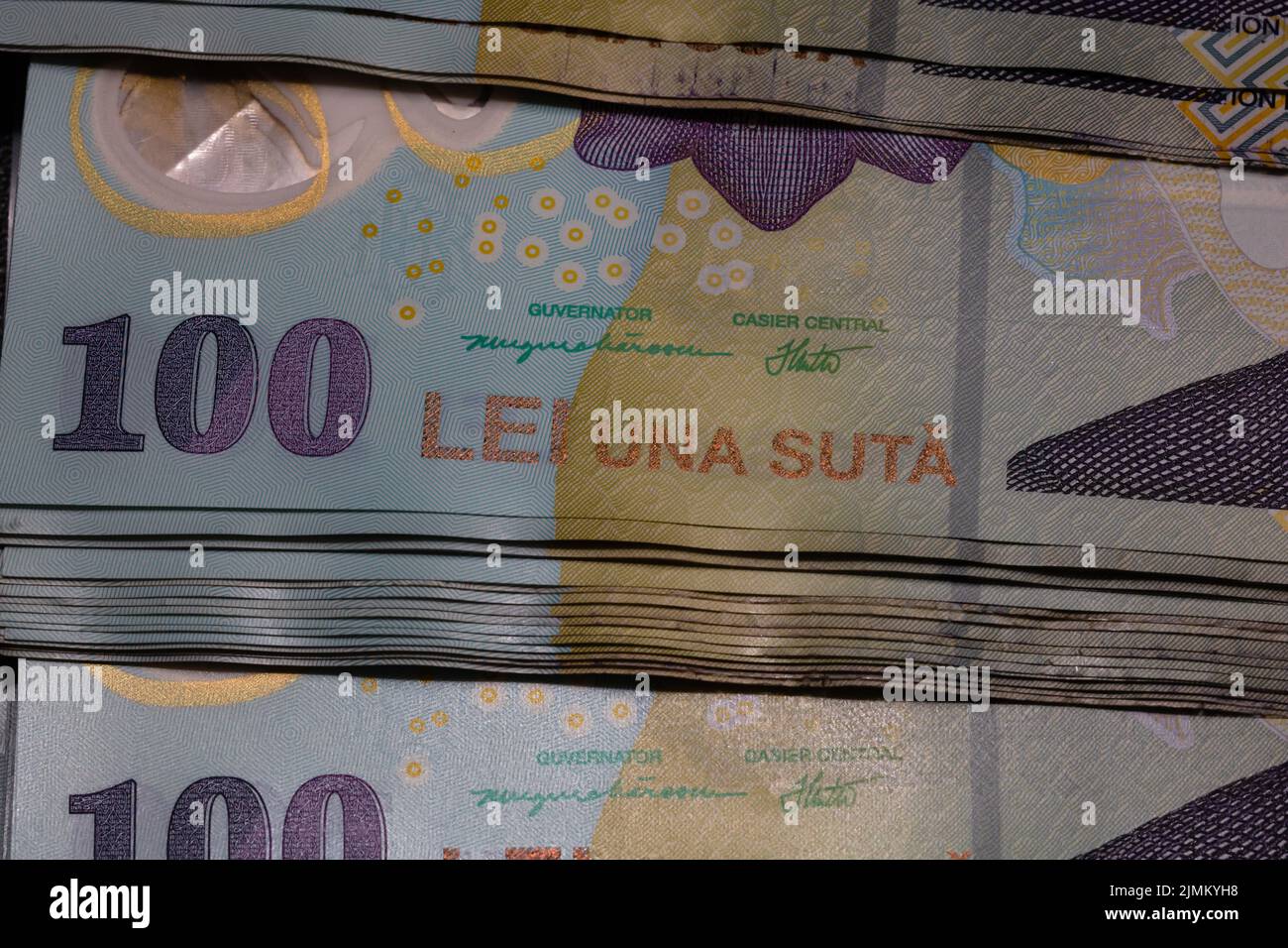 Romanian LEI currency. Europe inflation, LEI money Stock Photo - Alamy