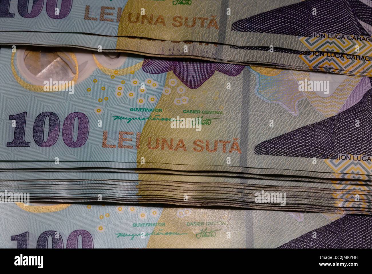 Romanian LEI currency. Europe inflation, LEI money Stock Photo - Alamy