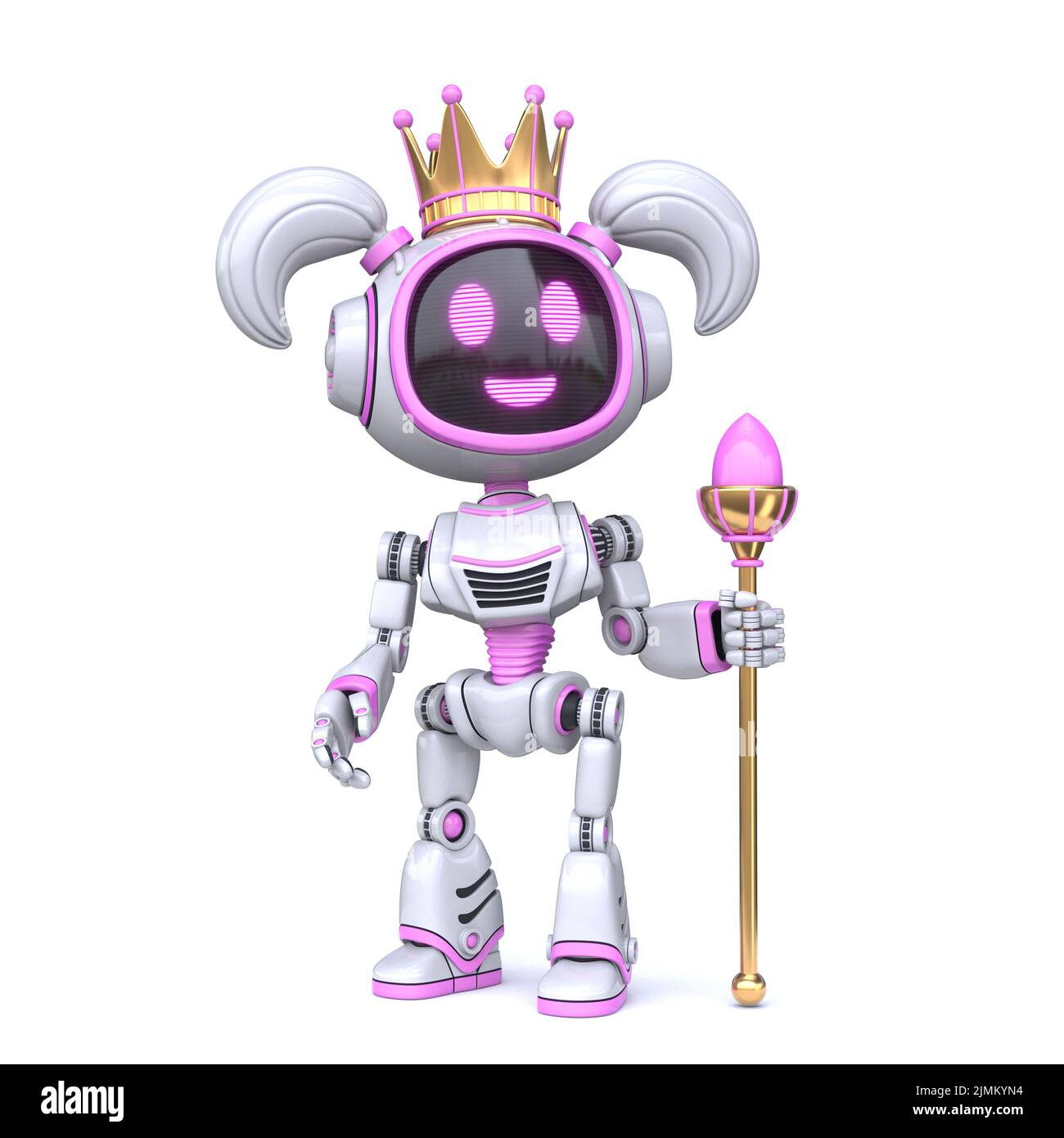 Cartoon robot crown hi-res stock photography and images - Alamy