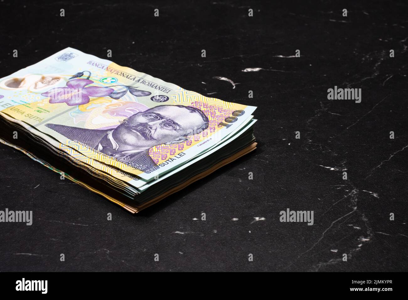 Romanian LEI currency. Europe inflation, LEI money Stock Photo - Alamy
