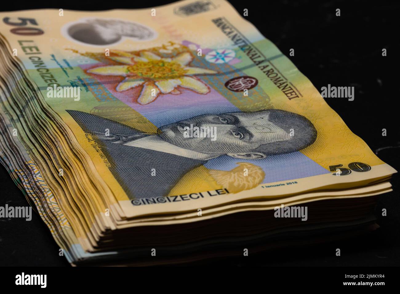 Romanian LEI currency. Europe inflation, LEI money Stock Photo - Alamy