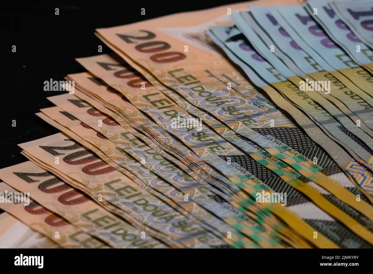 Romanian LEI currency. Europe inflation, LEI money Stock Photo - Alamy