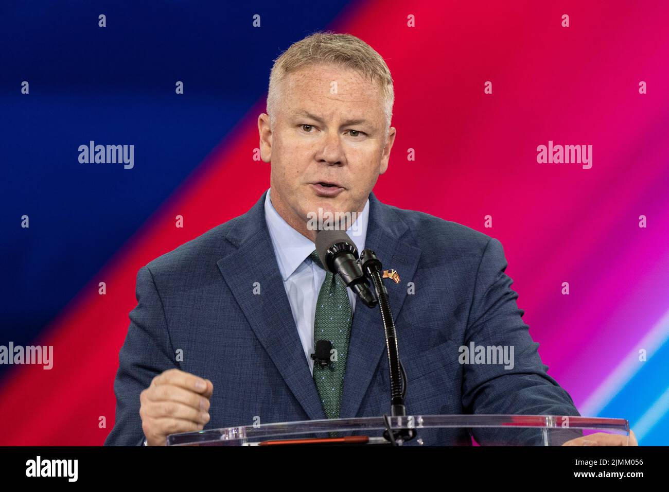Congressman Warren Davidson speaks during CPAC Texas 2022 conference at ...