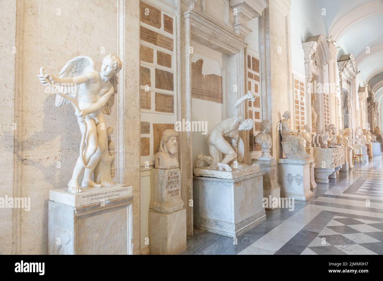 Vatican museum interior collection perspective Stock Photo - Alamy