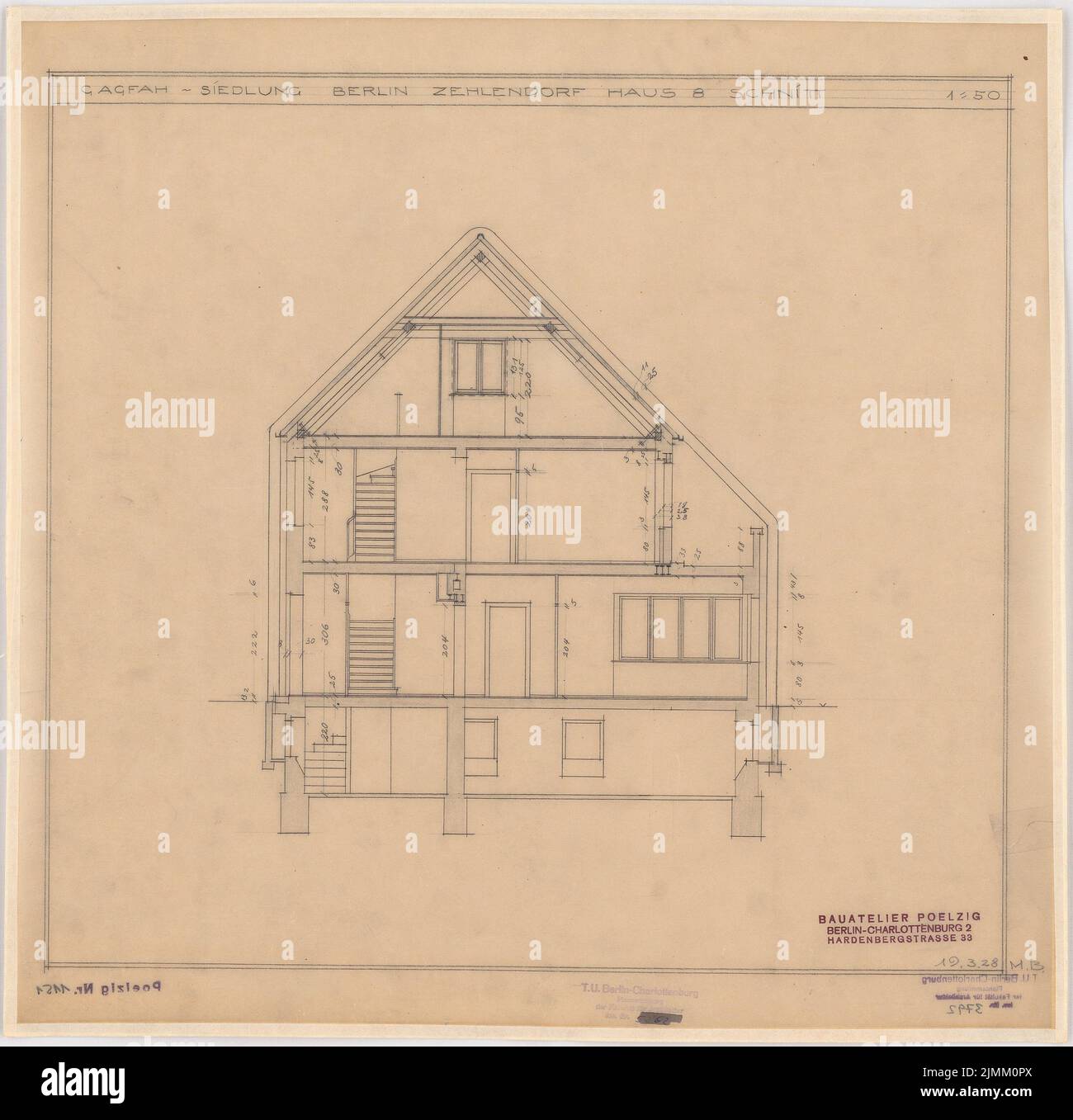 Poelzig Hans (1869-1936), Gagfah settlement in the Fischtalgrund ...