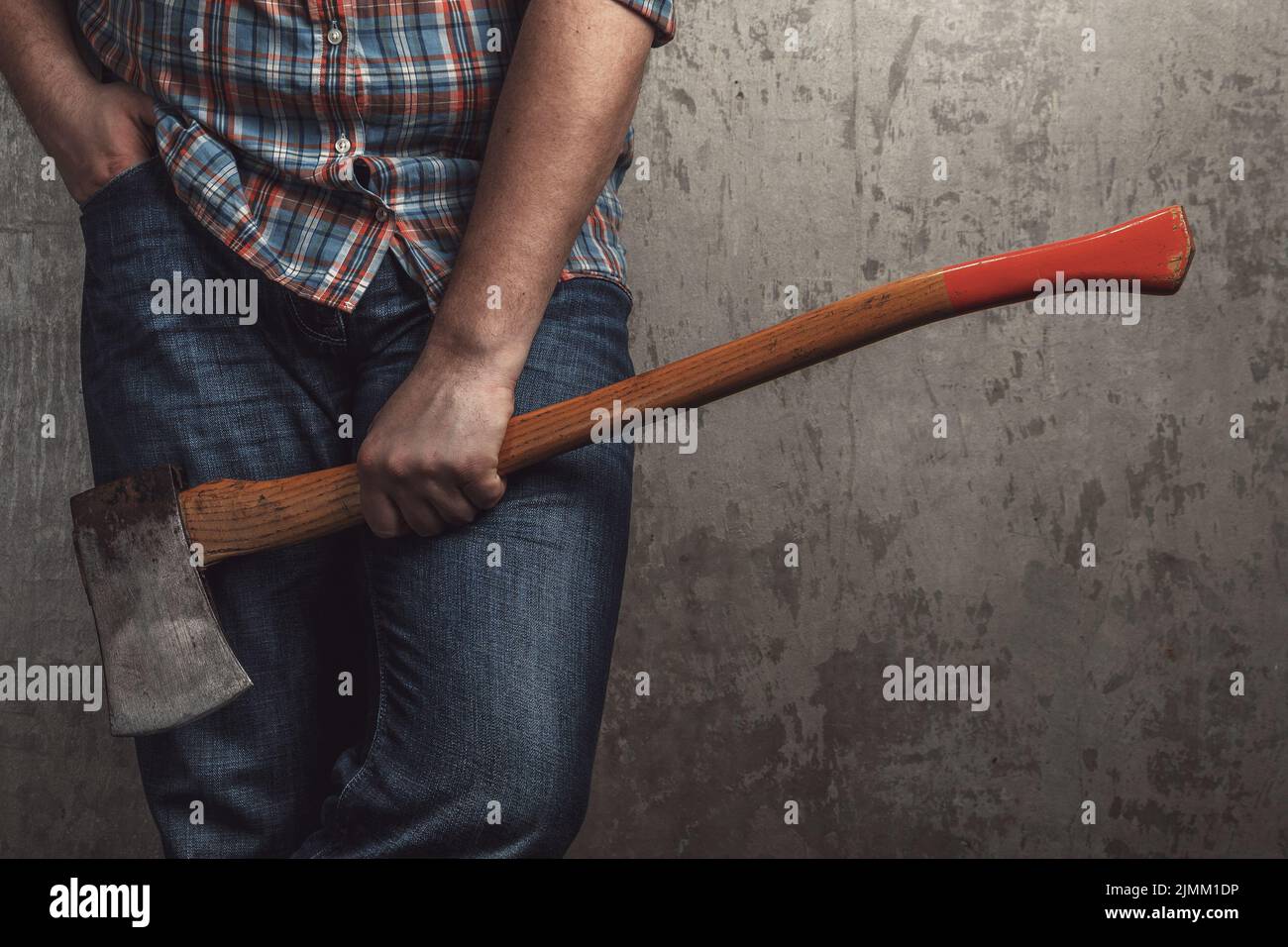 Hand holding axe hi-res stock photography and images - Alamy