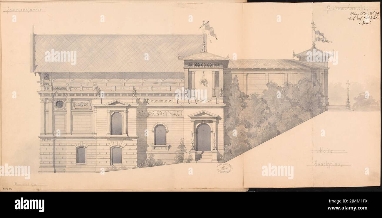 Schöckl Ignaz (1855-1928), summer theater. Monthly competition March ...