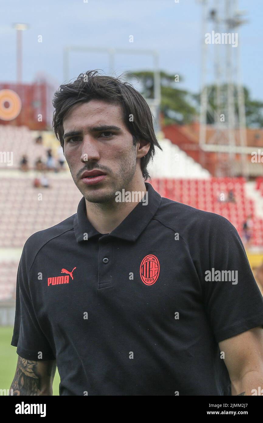 Sandro Tonali of AC Milan during LR Vicenza vs AC Milan, frendly match ...