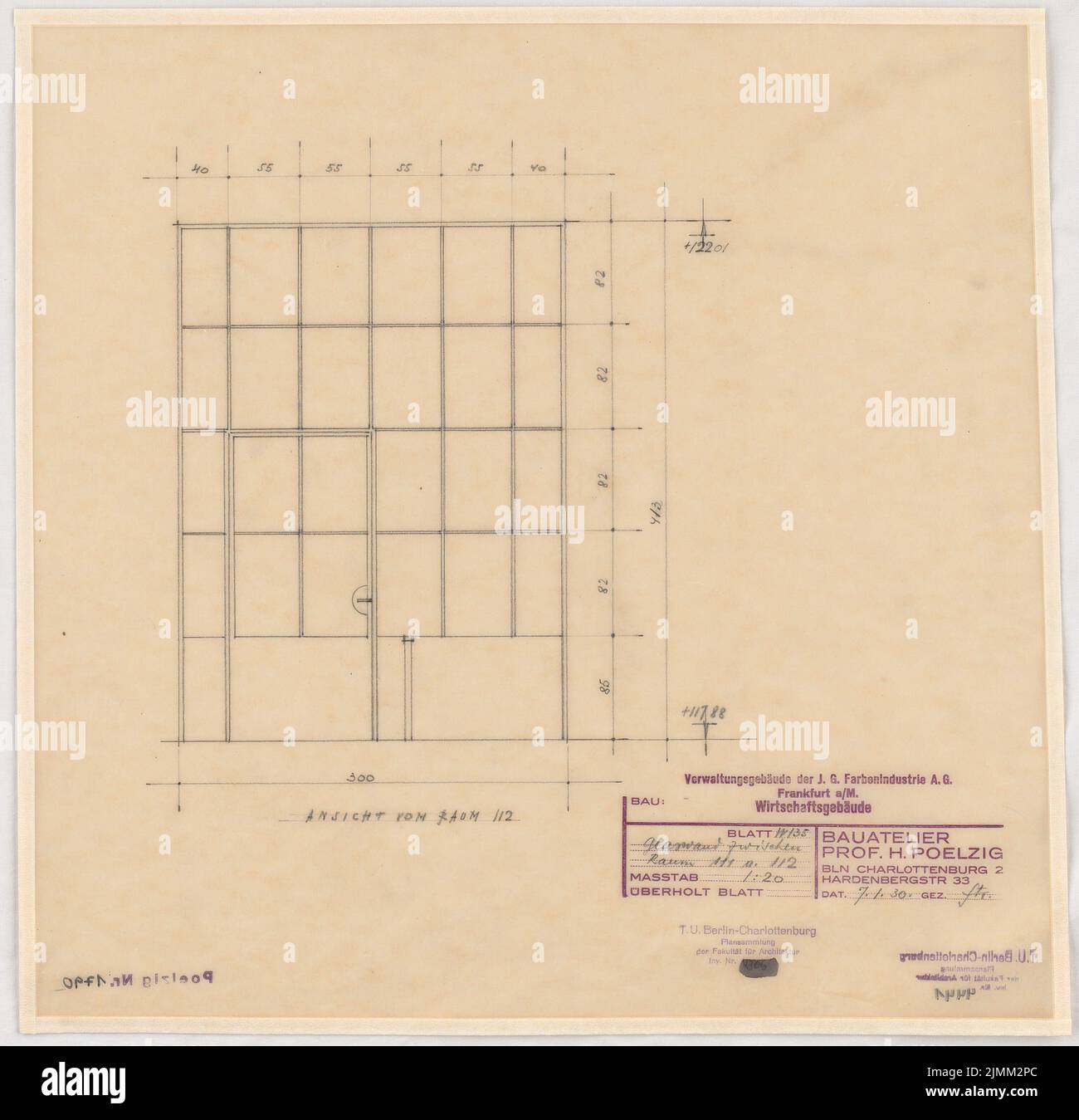 Poelzig Hans (1869-1936), I.G.-colors in Frankfurt/Main. Administrative ...