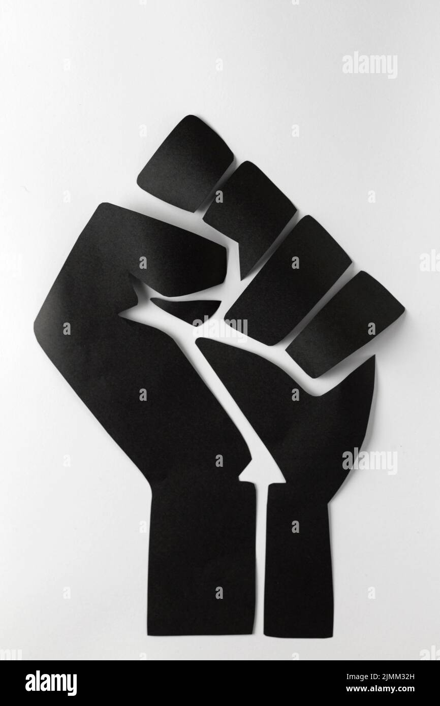 Black lives matter concept with black fist Stock Photo - Alamy