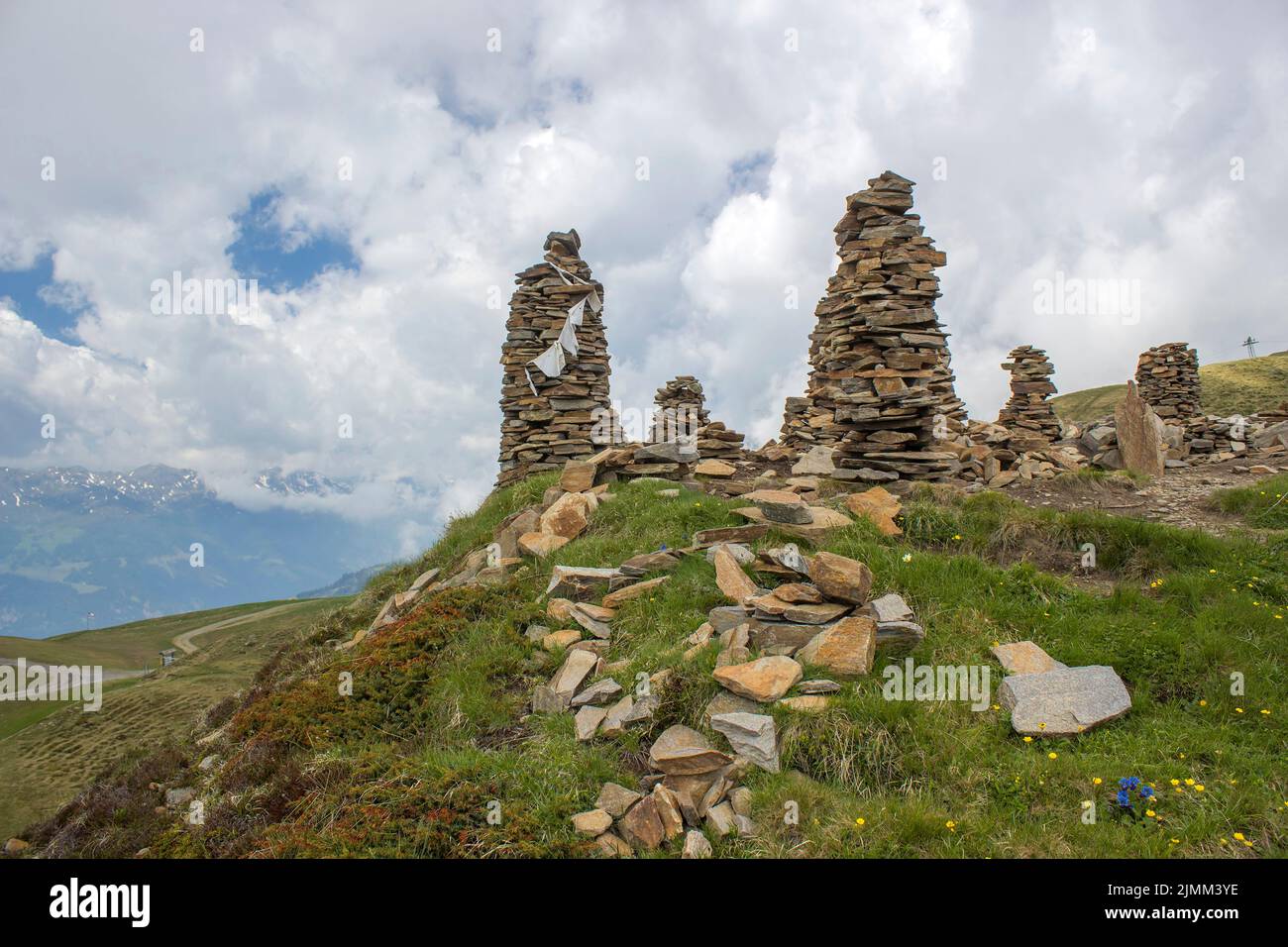 Landscape of Lienz Dolomites in Austria. Massive Alpine mountains. East ...
