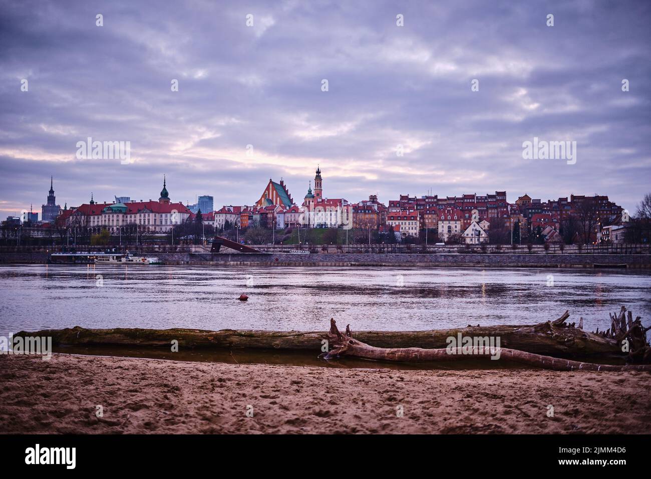 The Warsaw city at the lake Stock Photo - Alamy
