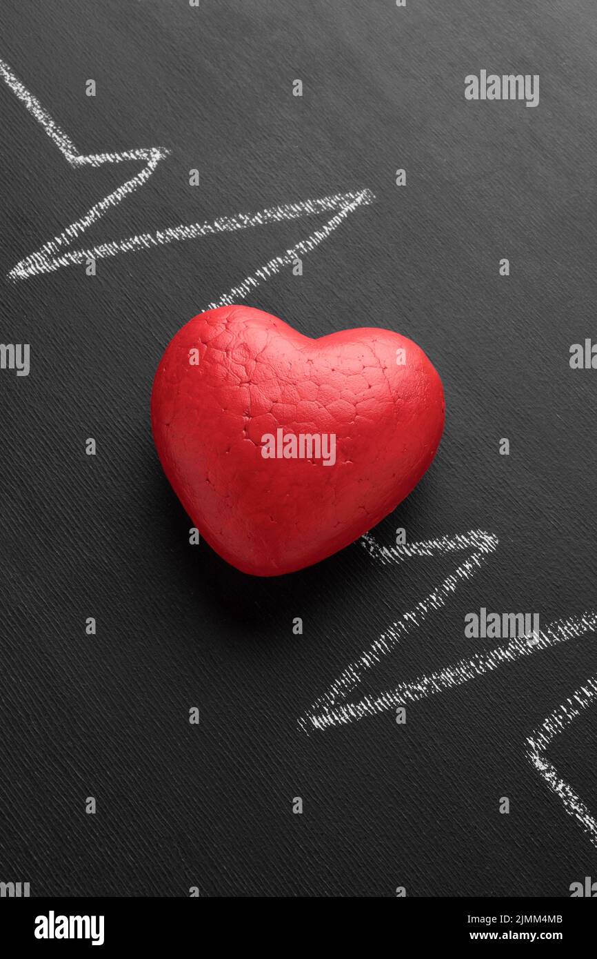 Top view world heart day concept Stock Photo - Alamy