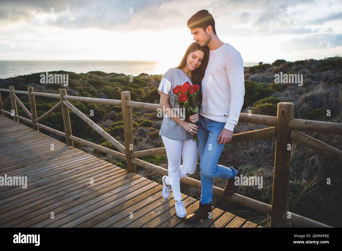 Landscape wooden bridge two hi-res stock photography and images - Alamy