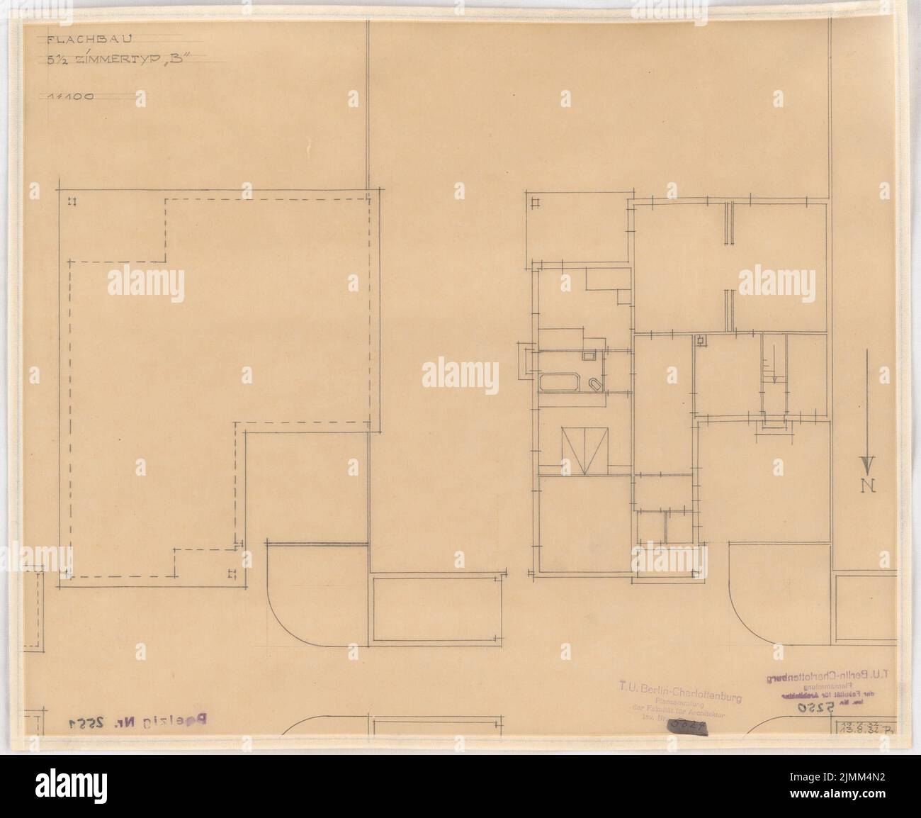 Poelzig Hans (1869-1936), settlement project (13.08.1932): flat ...